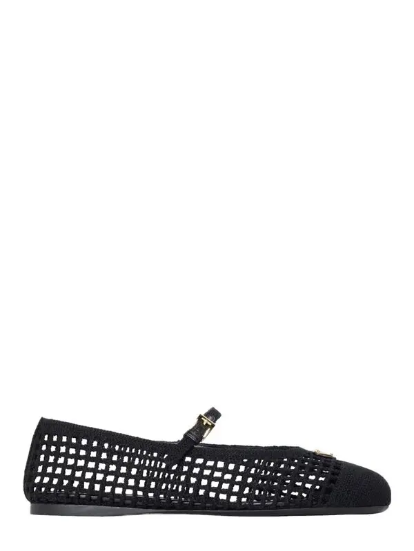 Prada Crochet Ballet Flats - Black