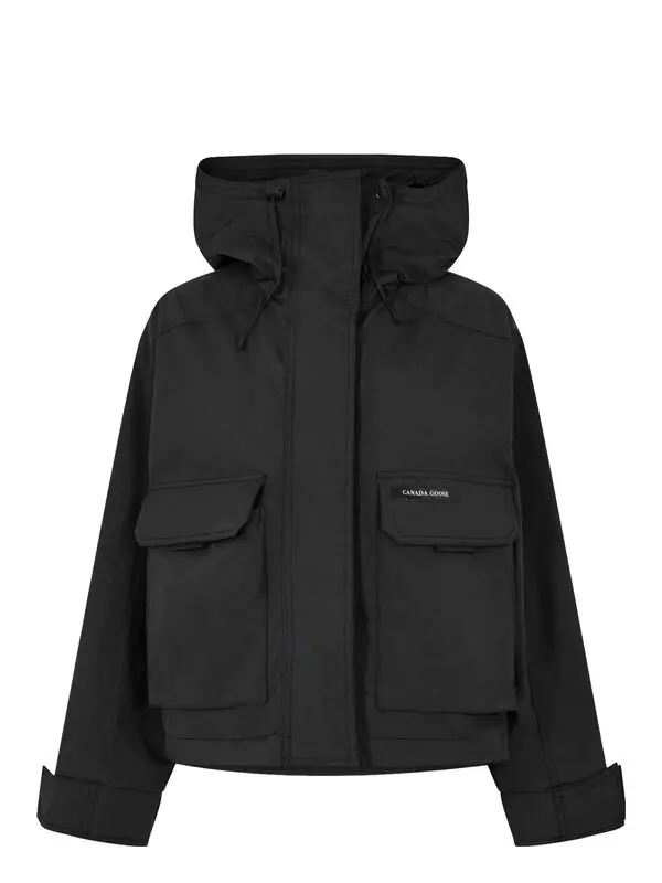 Canada Goose Hooded Windbreaker Jacket - Black