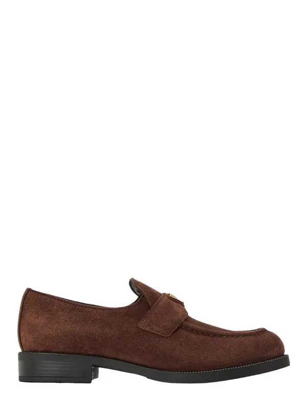 Prada Loafers With Horsebit Detail - Red