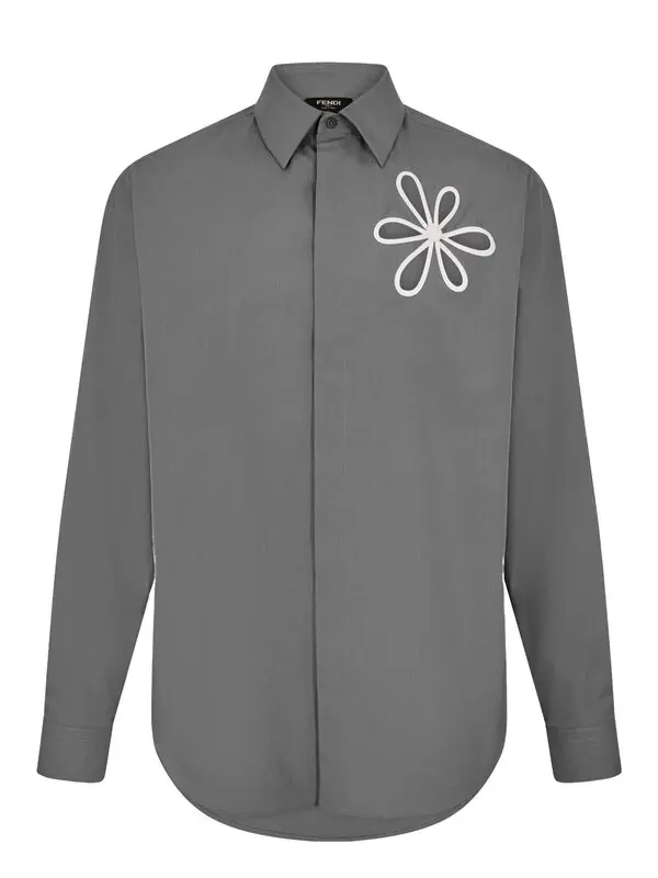 Fendi Long Sleeve Patterned Shirt - No