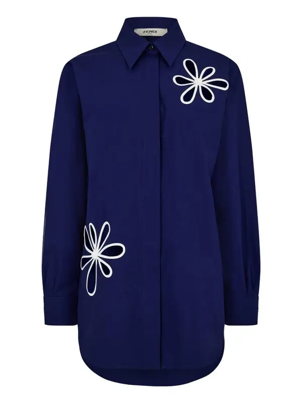 Fendi Longline Shirt - Blue