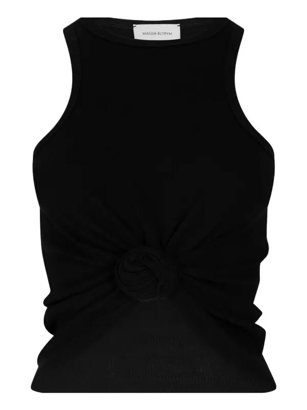 Magda Butrym Knot Detail Tank Vest - Black