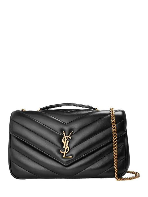Saint Laurent Quilted Leather Shoulder Bag - Black