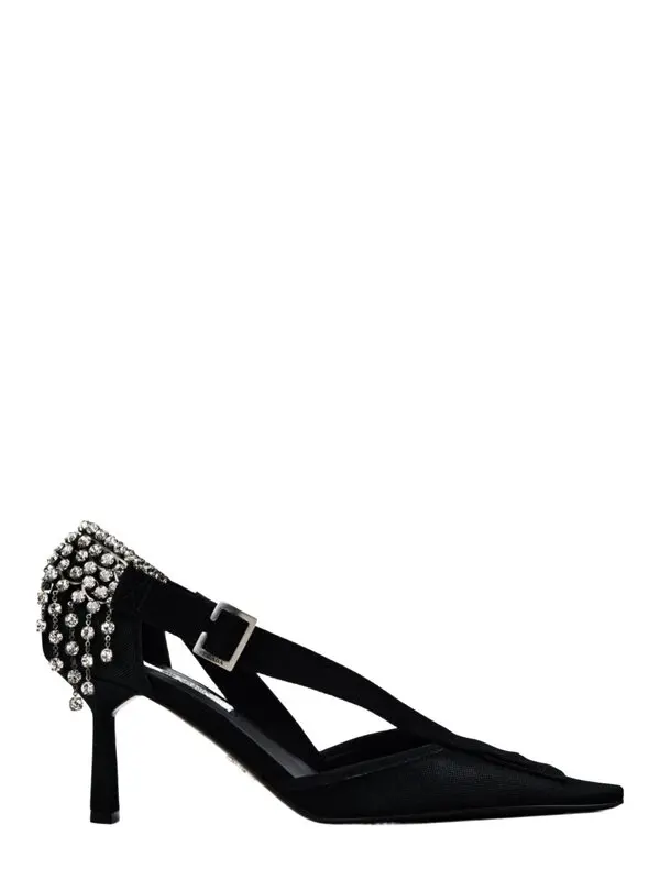 Prada Embellished Stiletto Court Shoes - Black