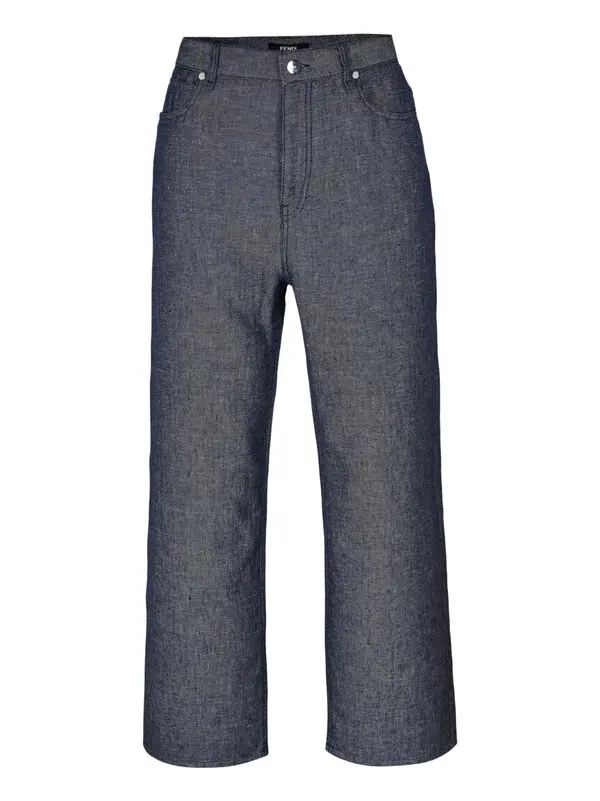 Fendi Wide Leg Jeans - Black