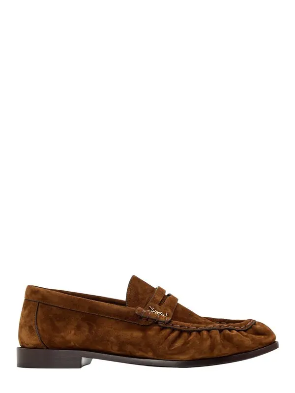 Saint Laurent Suede Loafers - Brown