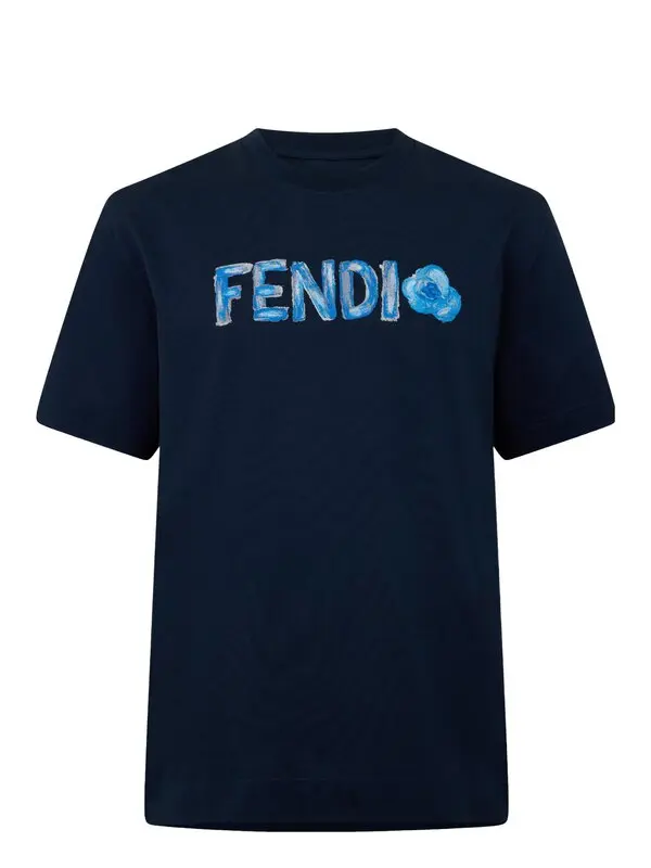Fendi Crew-neck Short-sleeve T-shirt - Black
