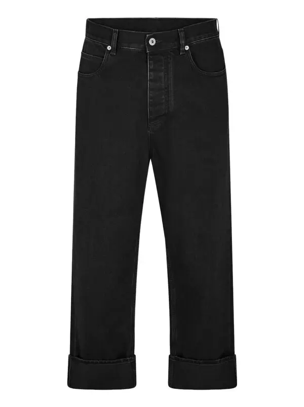 Bottega Veneta Turn Up Straight Leg Jeans - Black