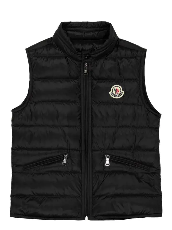 Moncler Logo Patch Puffer Vest - Black