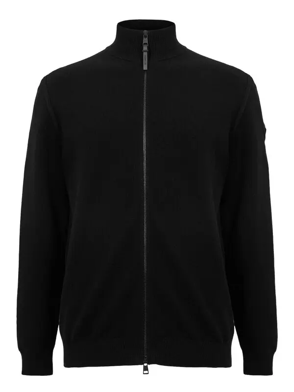 Moncler Classic Zip-up Cardigan - Black