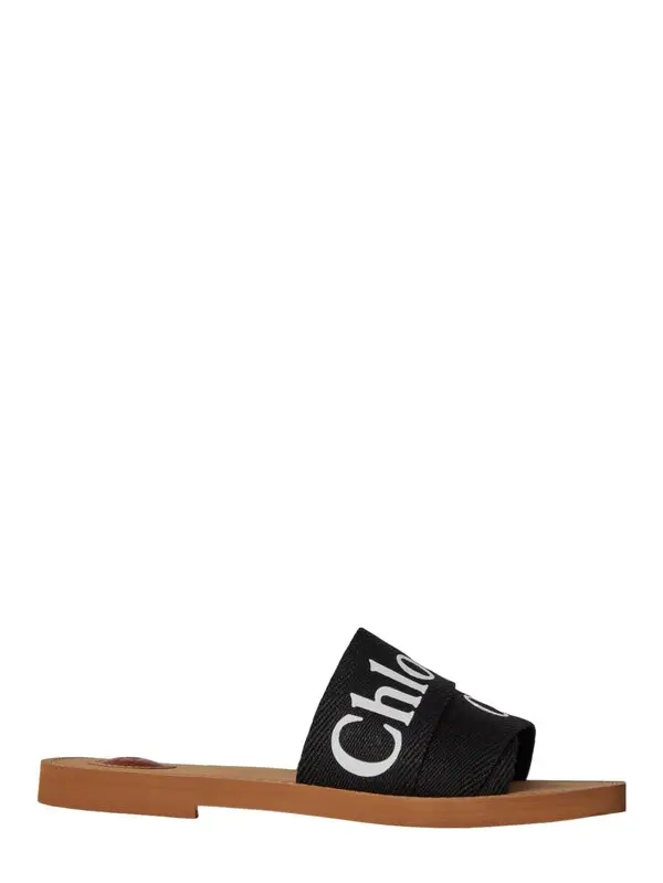 Chloé Logo Flat Slippers - Brown