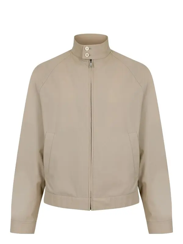Prada Stand Collar Zip-up Jacket - Nude