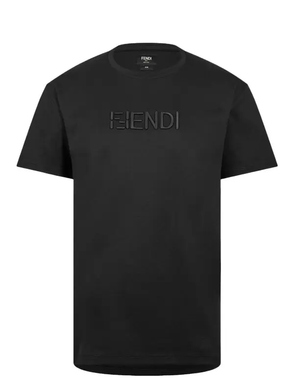 Fendi Logo Short-sleeved T-shirt - Black