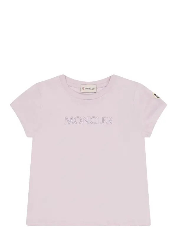 Moncler Logo Crew Neck T-shirt - Pink