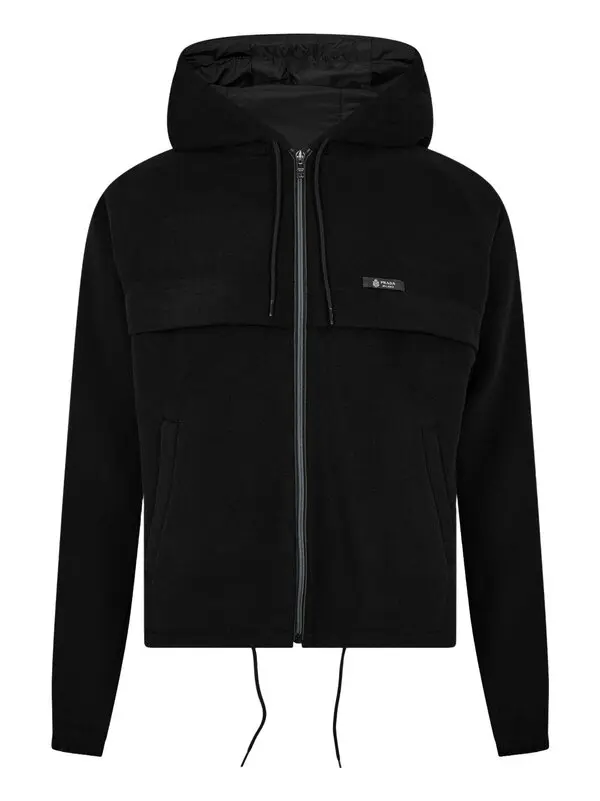 Prada Fleece Hooded Jacket - Black