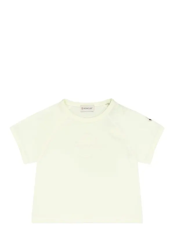 Moncler Logo Patch Crew Neck T-shirt - White