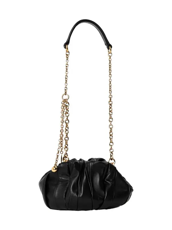 Chloé Pleated Leather Single-shoulder Bag - Black