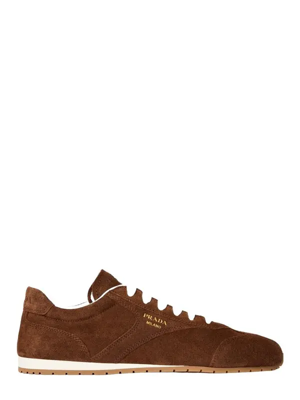 Prada Suede Low Top Sneakers - Brown