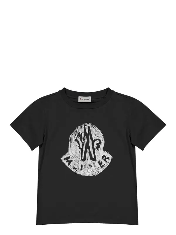 Moncler Logo Crew Neck T-shirt - Black
