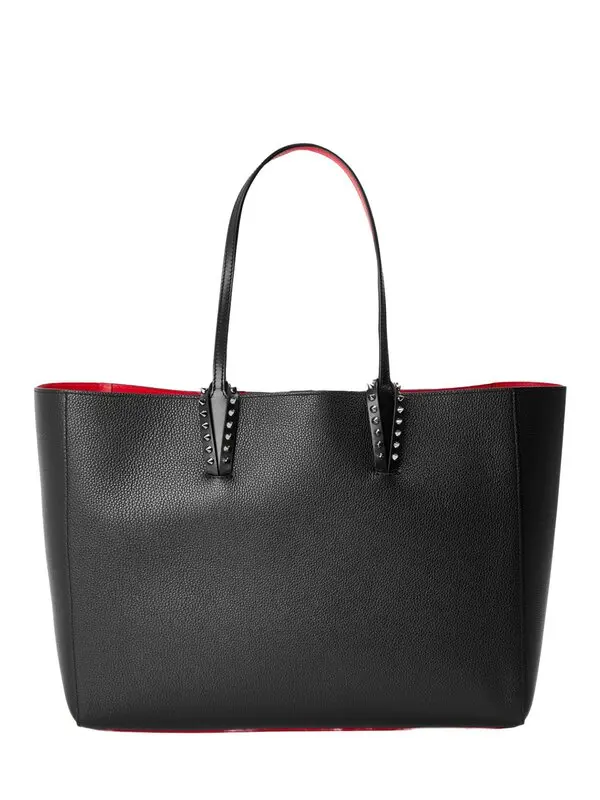 CHRISTIAN LOUBOUTIN Cabata Leather Tote Bag With Stud Embellishments - Black