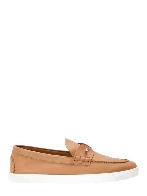 CHRISTIAN LOUBOUTIN Lapel Detail Loafers - Nude