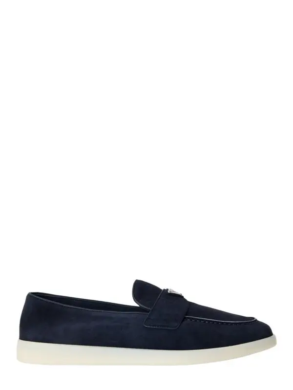 Prada Logo Loafers - Black