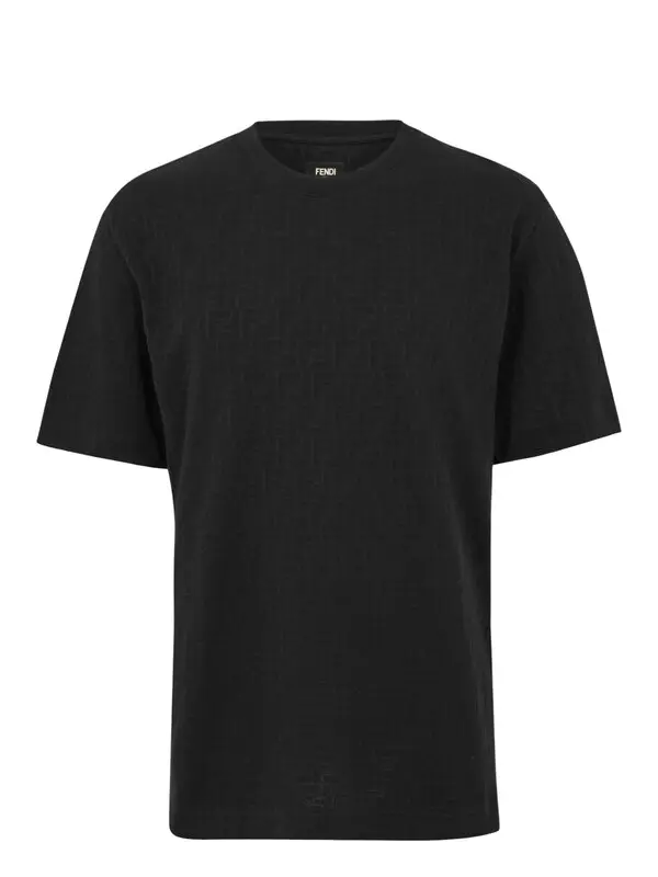 Fendi Crew Neck Short Sleeve Tee - Black
