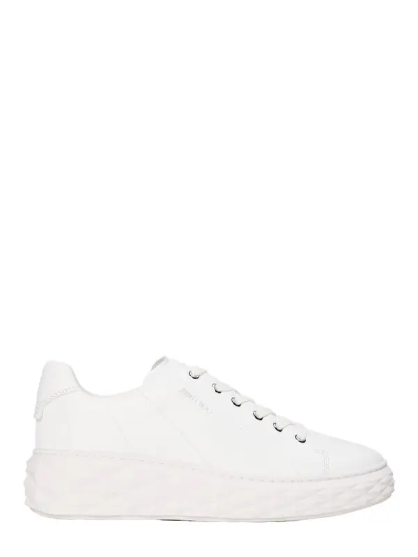 JIMMY CHOO Low-top Lace-up Sneakers - White