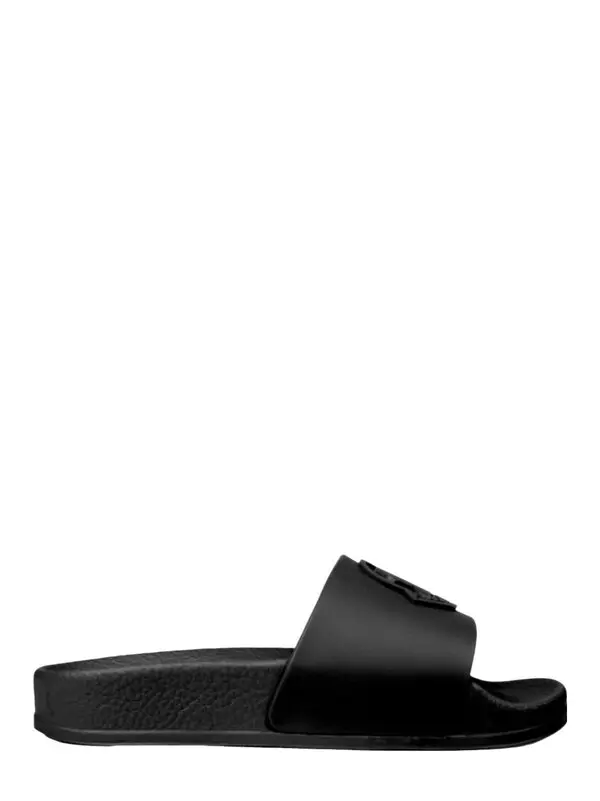 Moncler Basile Logo Slippers - Black