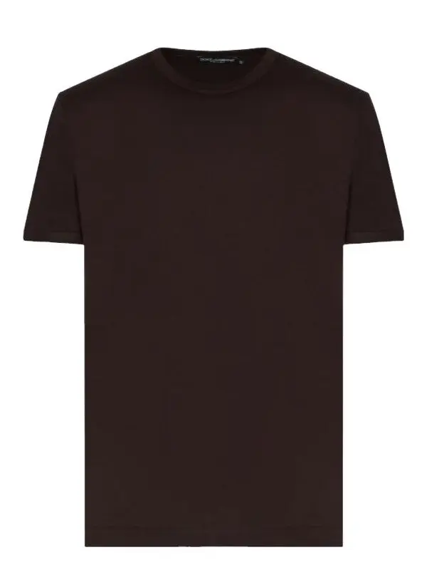 Dolce & Gabbana Round-neck Short-sleeved T-shirt - Black