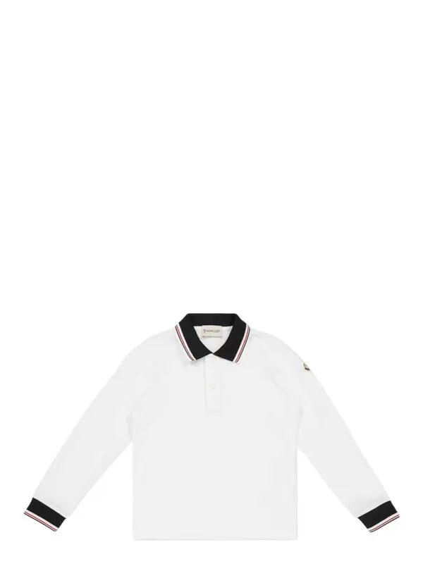 Moncler Long Sleeve Polo Shirt - White