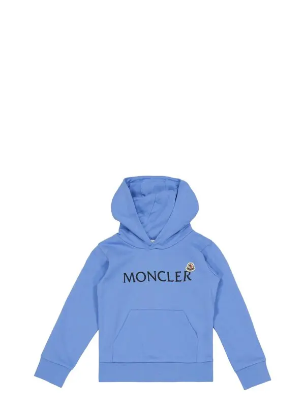 Moncler Logo Hooded Sweatshirt - Blue