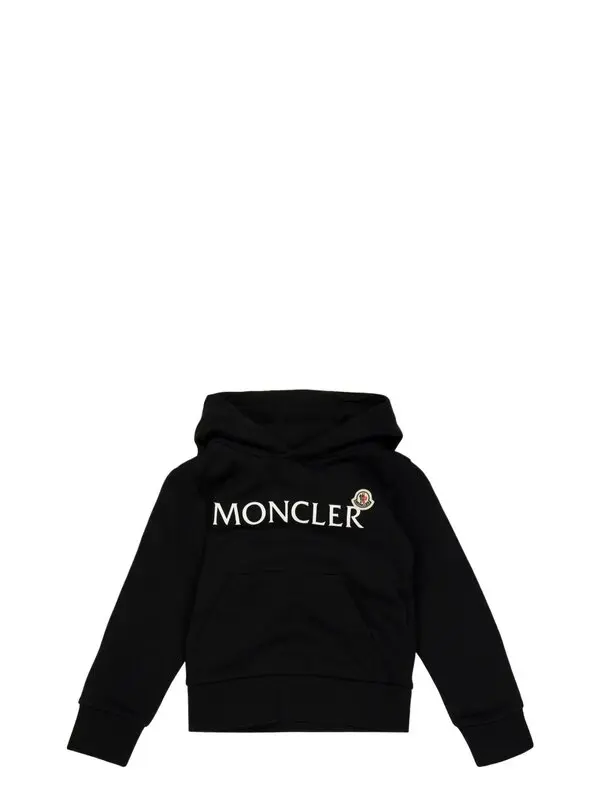 Moncler Logo Hooded Sweatshirt - Black