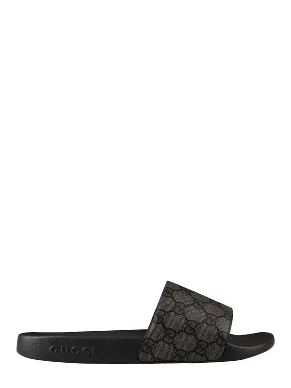 Gucci Logo Slide Sandals - Black