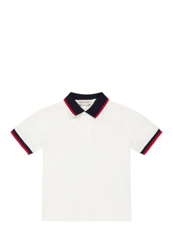 Moncler Logo Short Sleeve Polo Shirt - White
