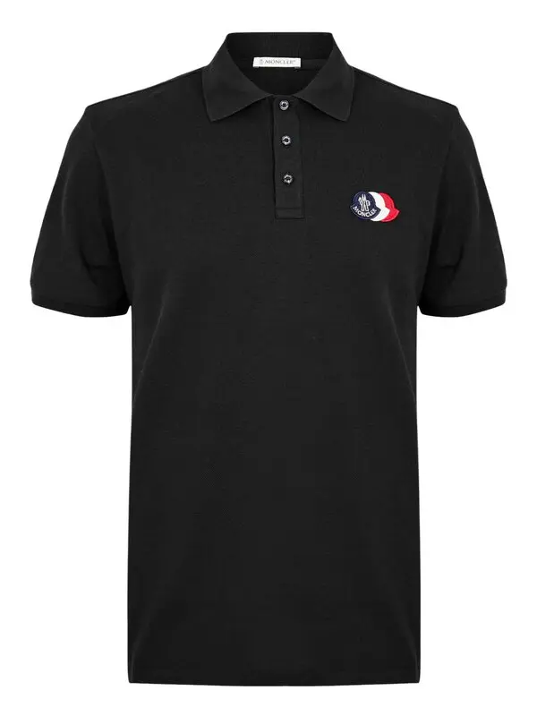 Moncler Short Sleeve Polo Shirt - Black