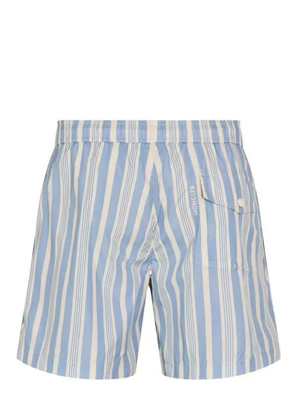 Moncler Striped Swim Shorts - Blue