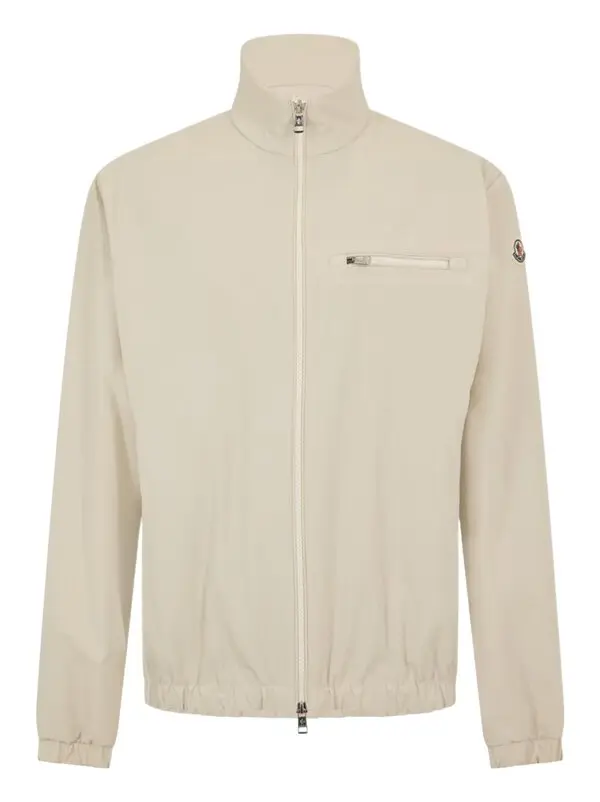 Moncler Logo Patch Casual Jacket - Nude