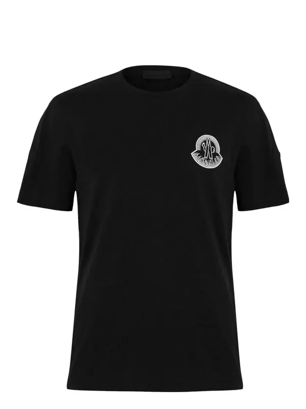 Moncler Crew-neck Cotton T-shirt - Black