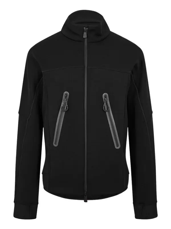 Moncler Logo Zip-up Sweatshirt - Black