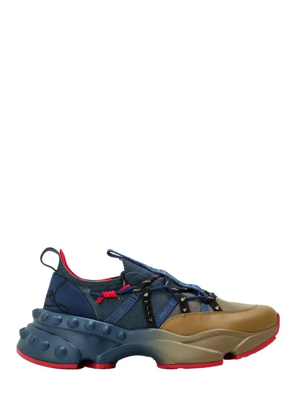 CHRISTIAN LOUBOUTIN Trail Runners With Stud Detailing - Blue