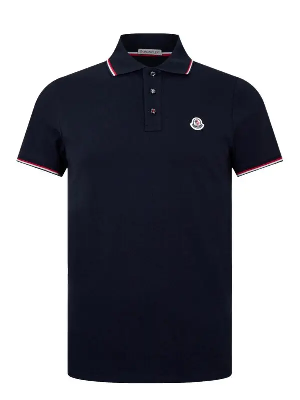 Moncler Maglia Logo Polo Shirt - Black