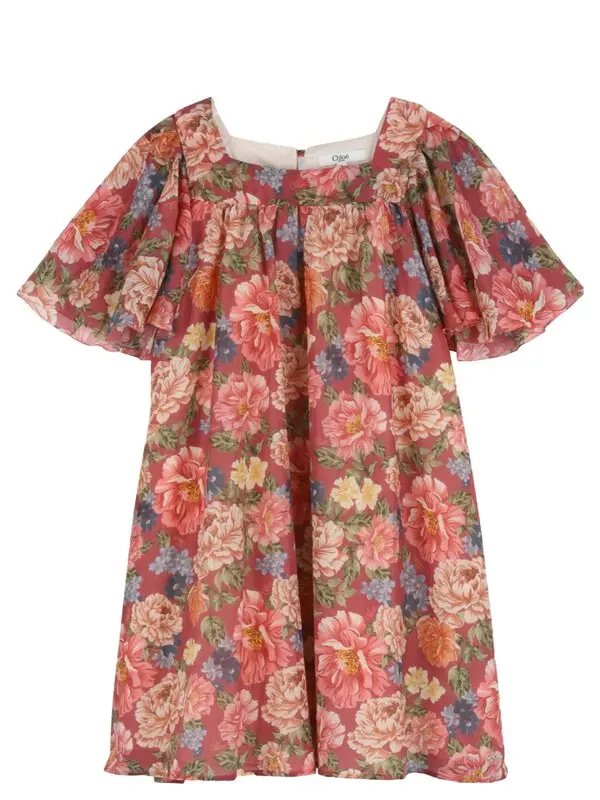 Chloé Floral Print Midi Dress - Multicolor