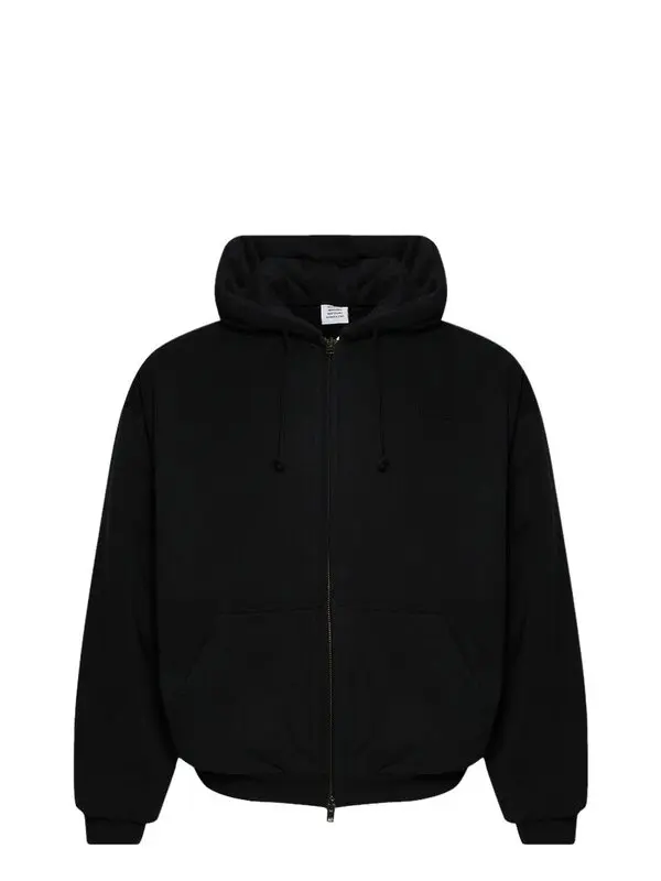 Vetements Puffed Zip-up Hoodie Washed - Black