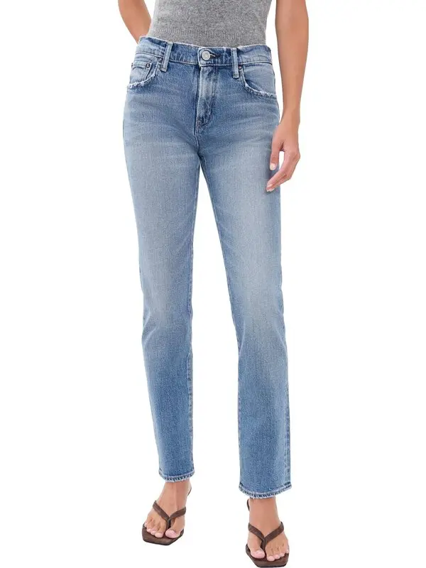 Moussy Vintage Slim Straight Jeans - Blue