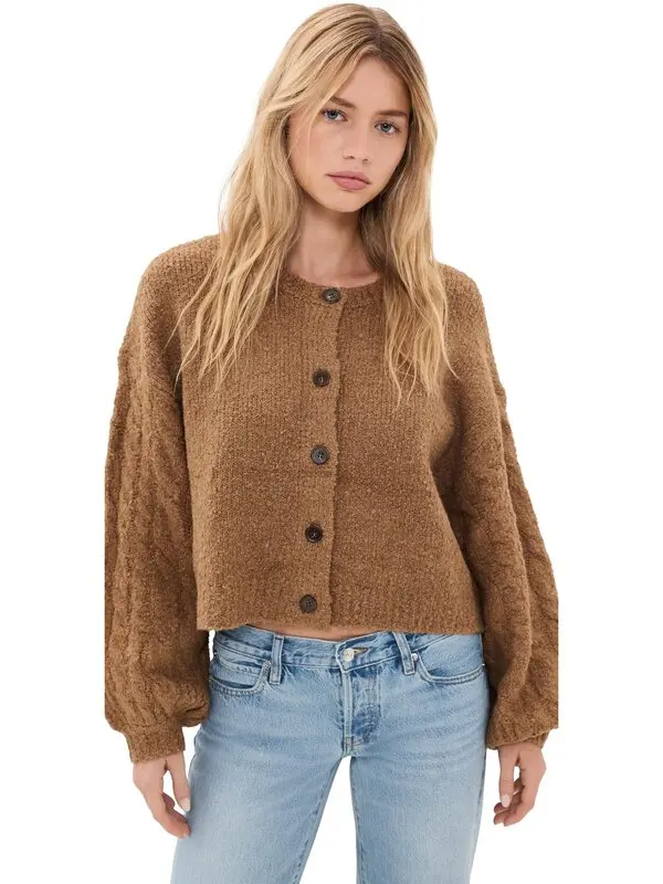 Free People Thistle Cardigan - Macadamia