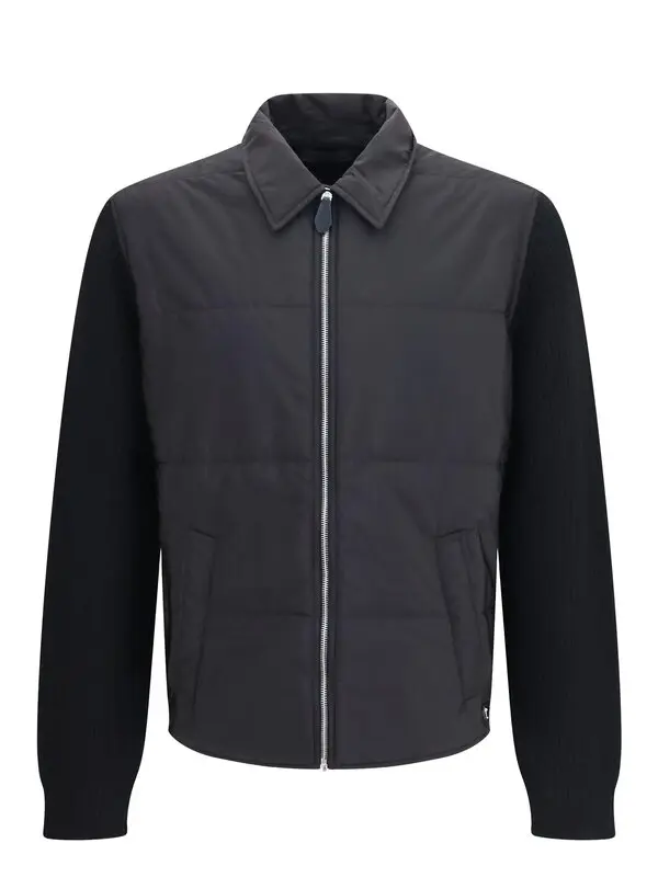 Prada Knit Jacket With Padded Front - Black