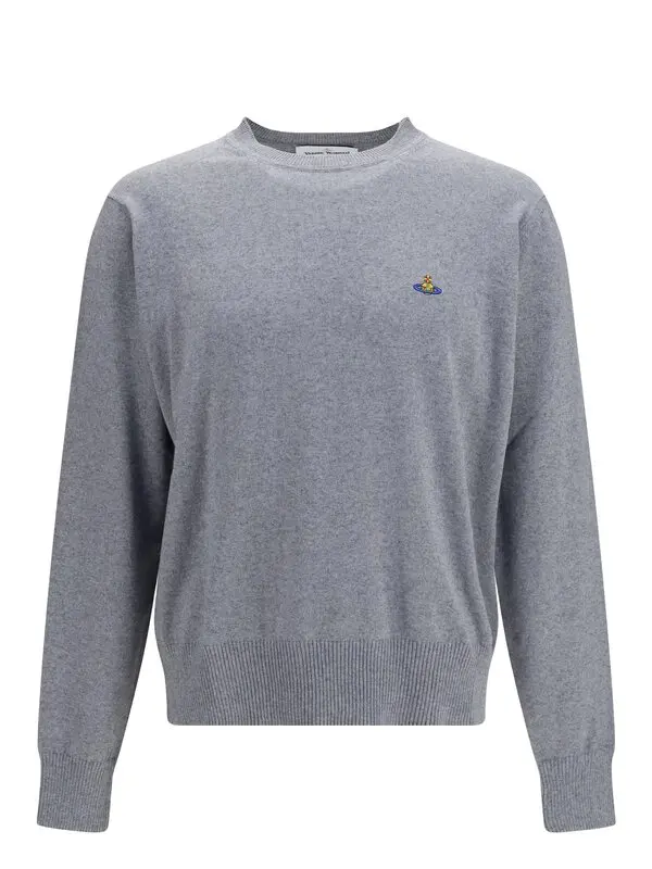 VIVIENNE WESTWOOD Alex Sweater With Orb Embroidery - Gray