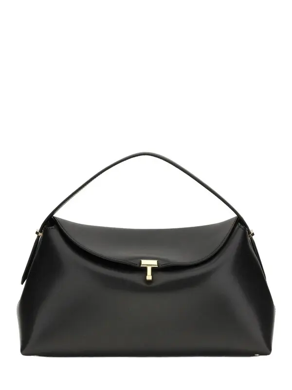 TOTEME T-lock Shoulder Bag In Leather - Black