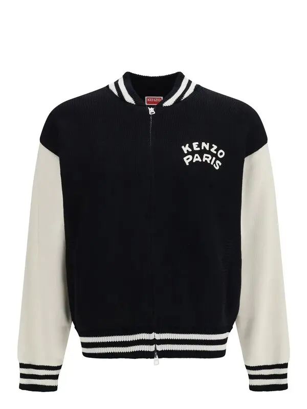 Kenzo Emblem Varsity Cardigan - Black